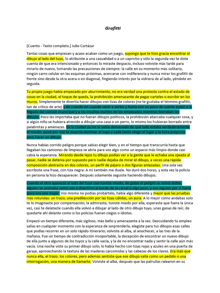 Grafitti [Cuento - Texto completo | PDF