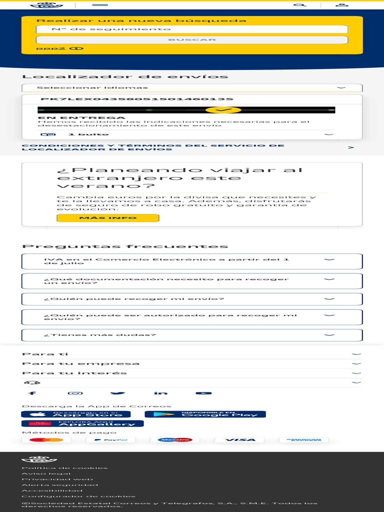 Localizador de Envíos de Correos - Encuentra Cualquier Envío | PDF