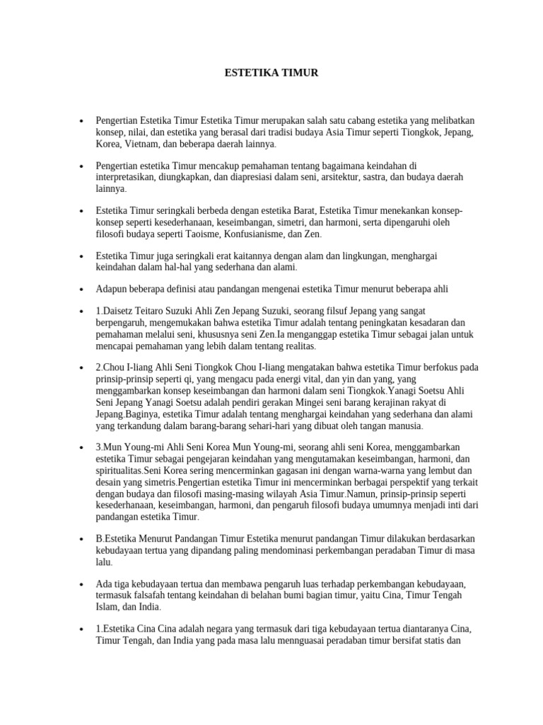 Estetika Timur | PDF