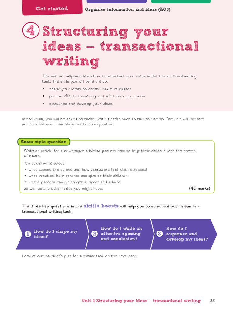 English Writing Unit4 StructuringYourIdeas | PDF