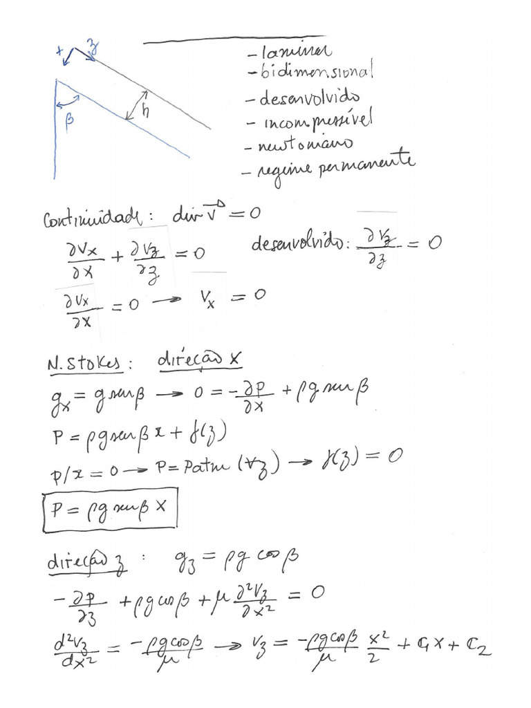 Naviers Stokes Ex. Filme Descendente | PDF