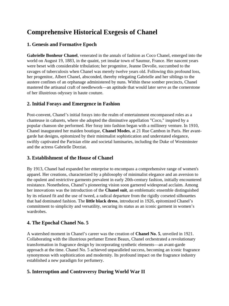 Chanel History | PDF