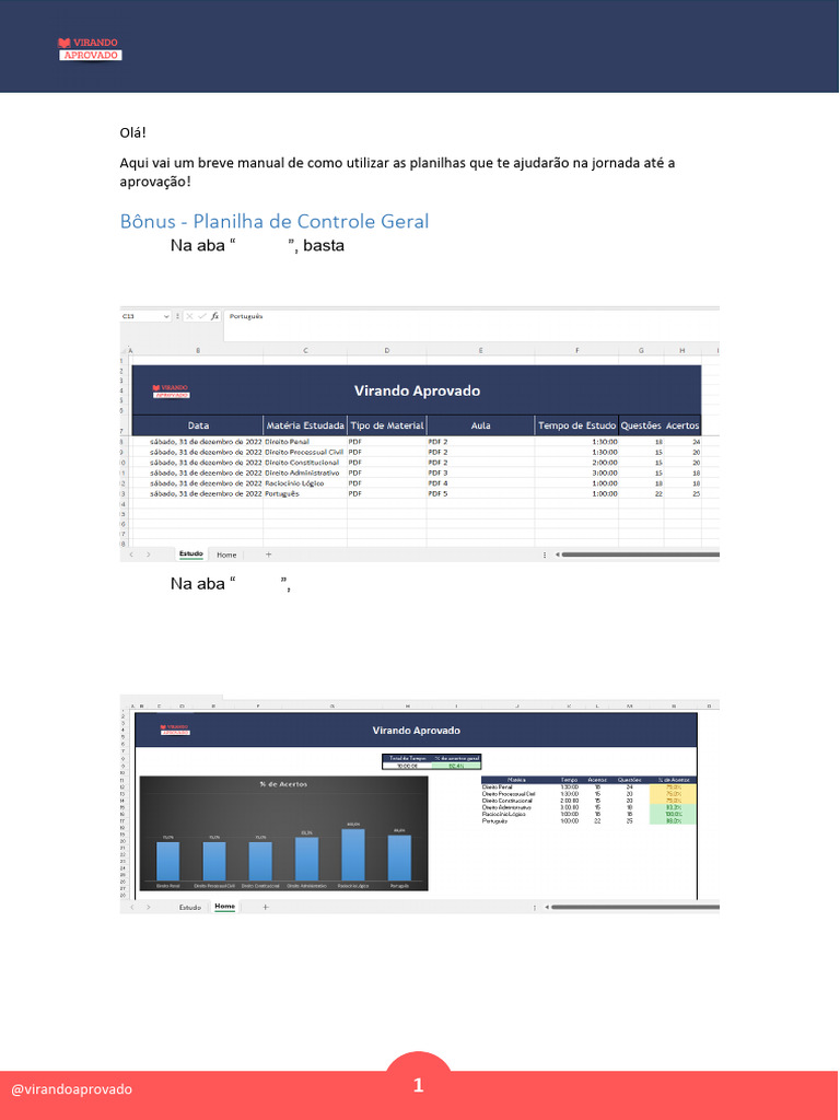 Manual Das Planilhas | PDF