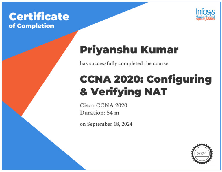 CCNA 2020 - Configuring & Verifying NAT | PDF