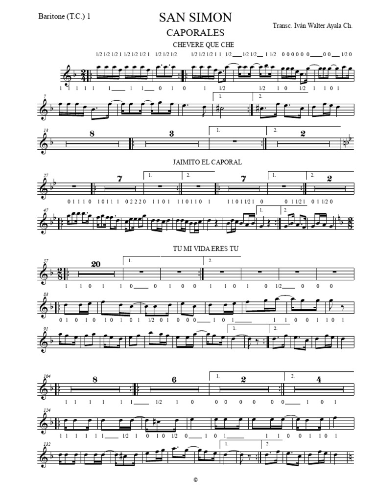 CAPORALES SAN SIMON - Baritone | PDF
