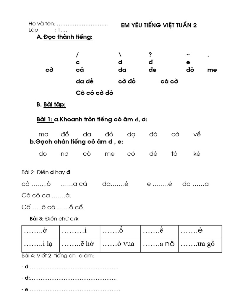 EM YEU TV TUAN 2 PDF | PDF
