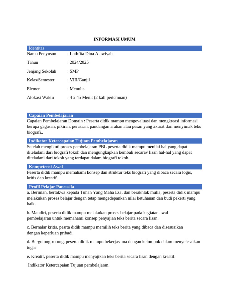 Menulis Teks Biografi Pdf