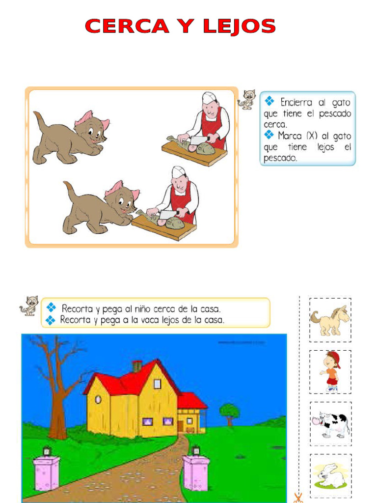 Cerca-y-lejos-para-Ninos-de-3-anos | PDF