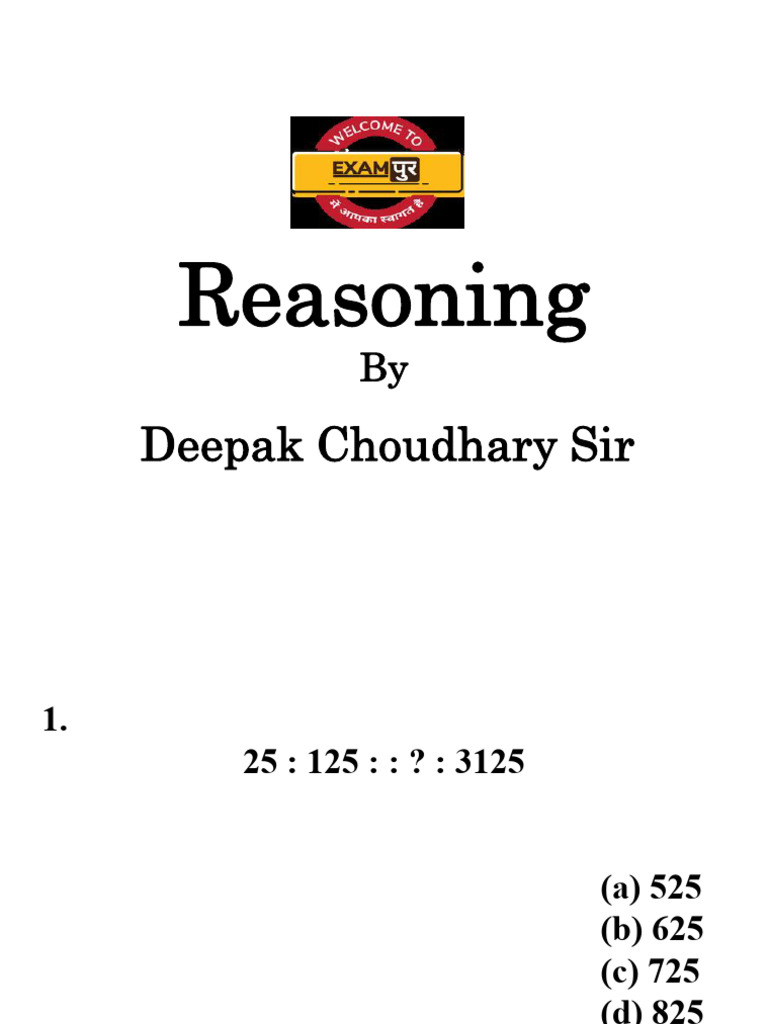 Number Analogy Questions and Answers | PDF