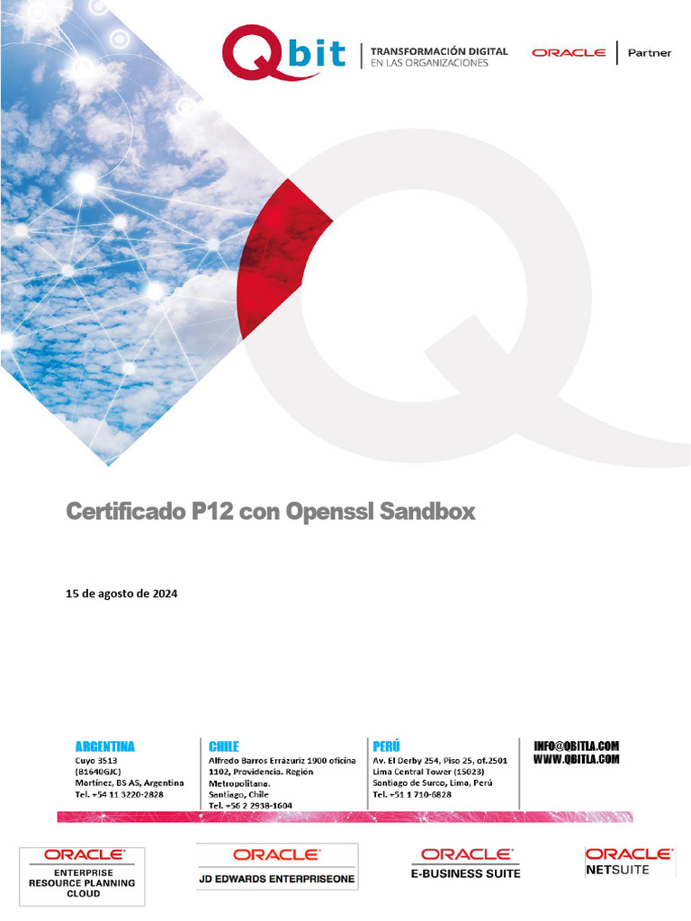 Manual Creacion Certificado p12 para SB - OPENSSL | PDF