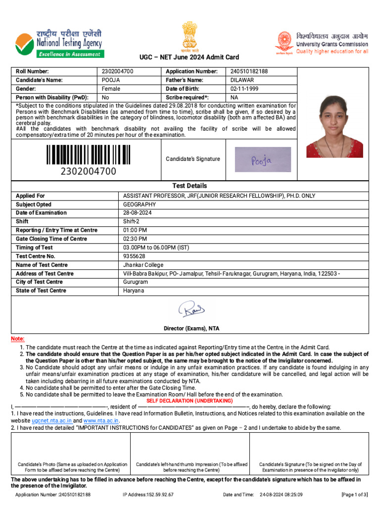 University Grants Commission (UGC) - NET - India | PDF