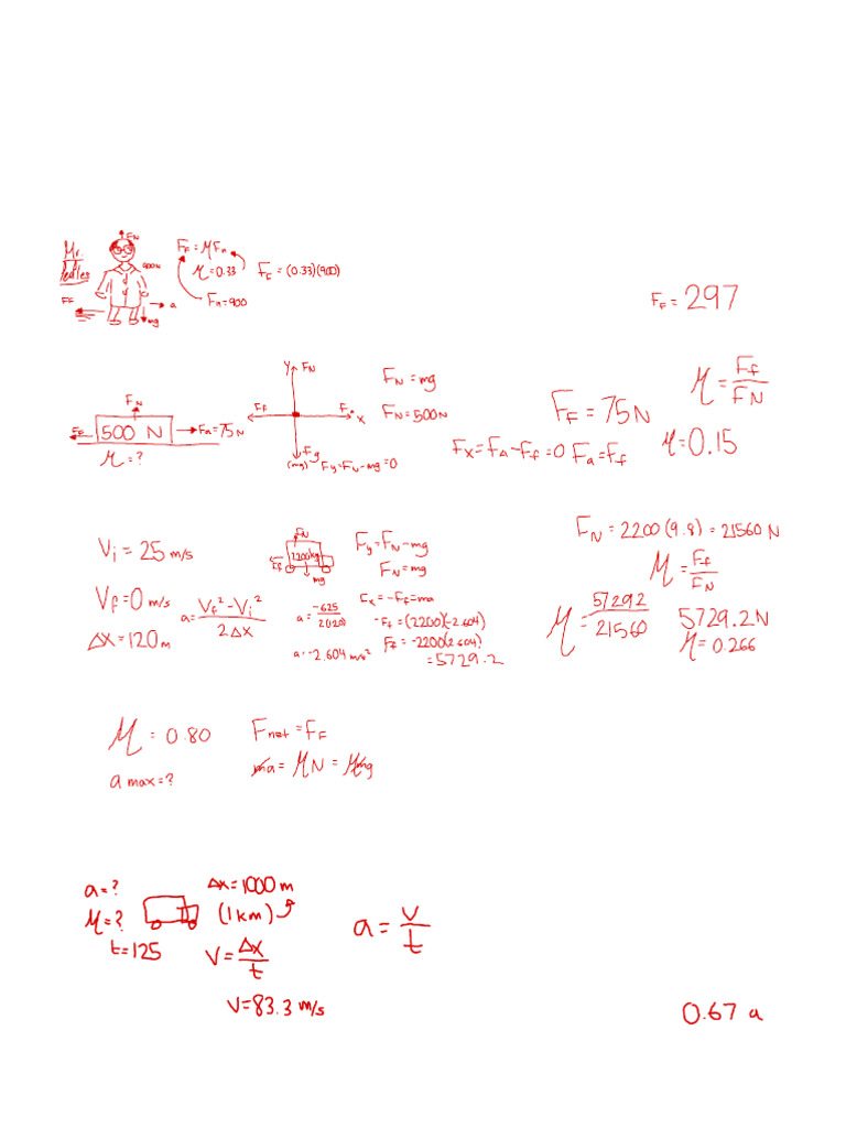 Jumin Kang - Simple Friction Problems | PDF