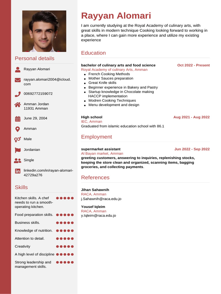Resume Rayyan Alomari | PDF