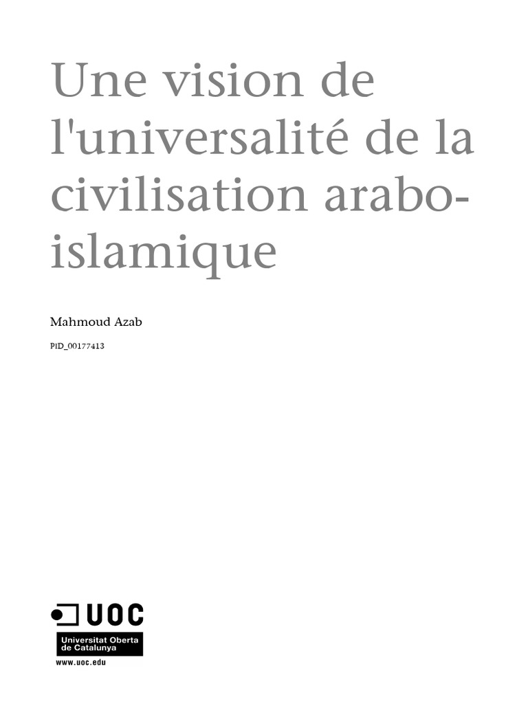 Histoire de La Civilisation Islamique - Mòdul1 - Une Vision de L ...