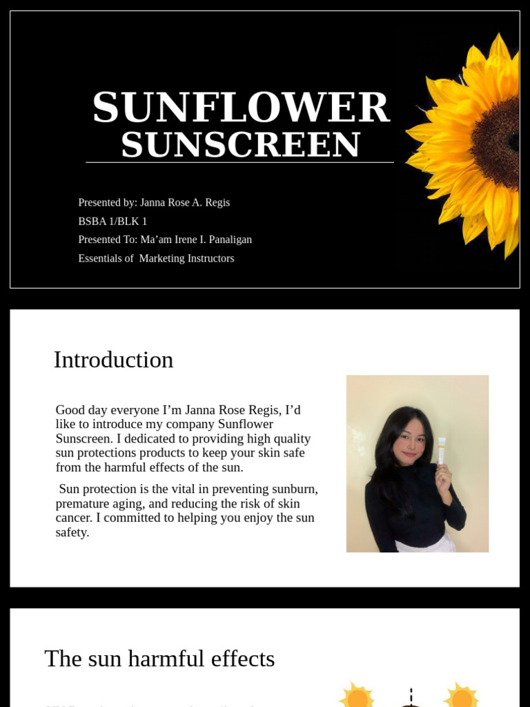 Sunflower Sunscreen | PDF