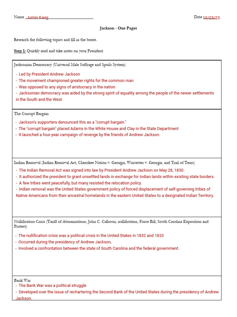 Jumin Kang - Jackson One Pager | PDF