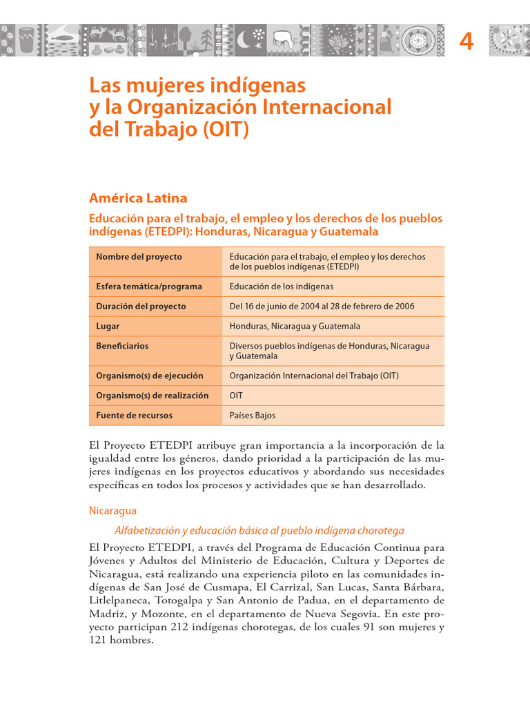 Las Mujeres Indígenas y La OIT | PDF