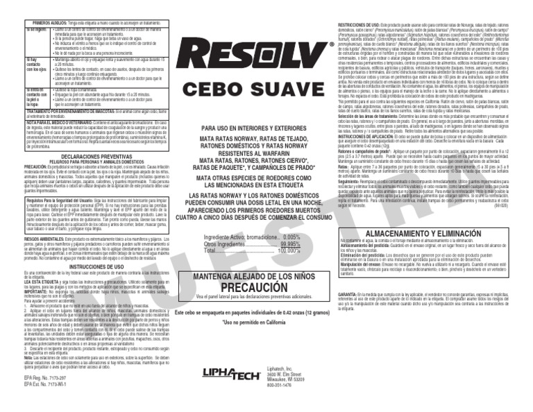 Resolve Label Epa Number | PDF