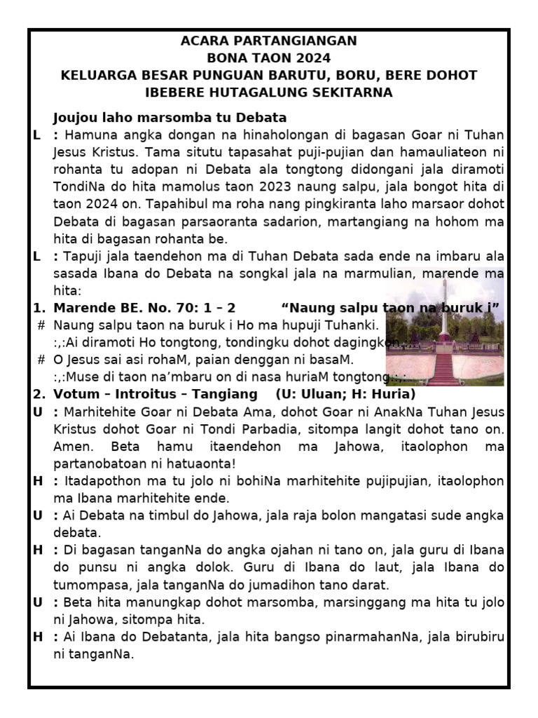 Bona Taon Barutu 2024 | PDF