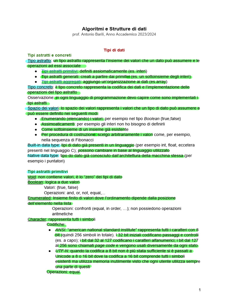 Appunti Algoritmi | PDF