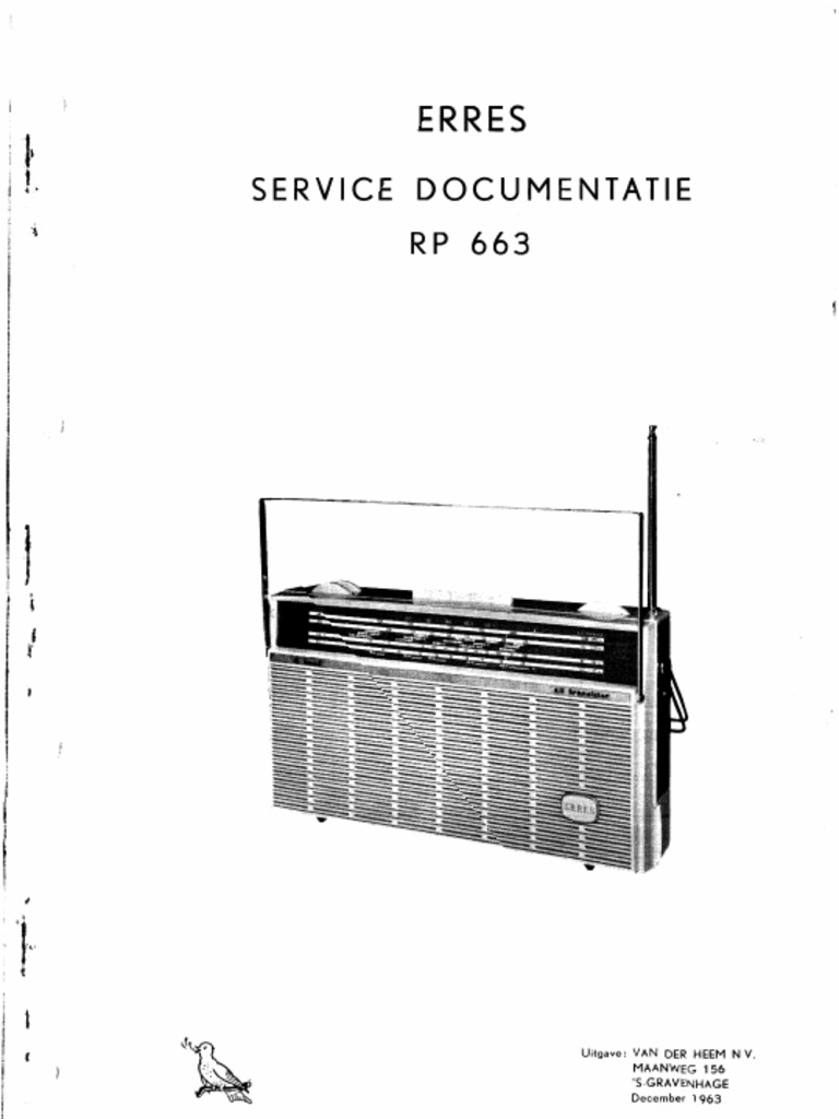 Erres rp663 Transistor Portable Receiver 1963 SM | PDF