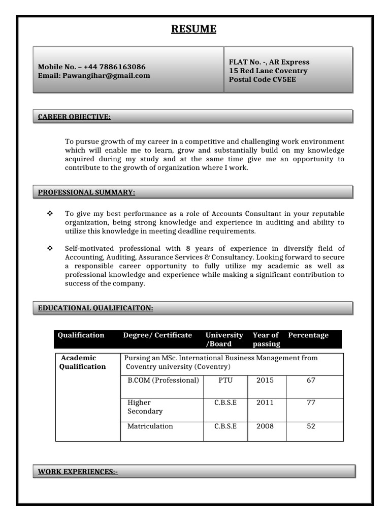 Pawan Kumar 28050680 CV Library | PDF