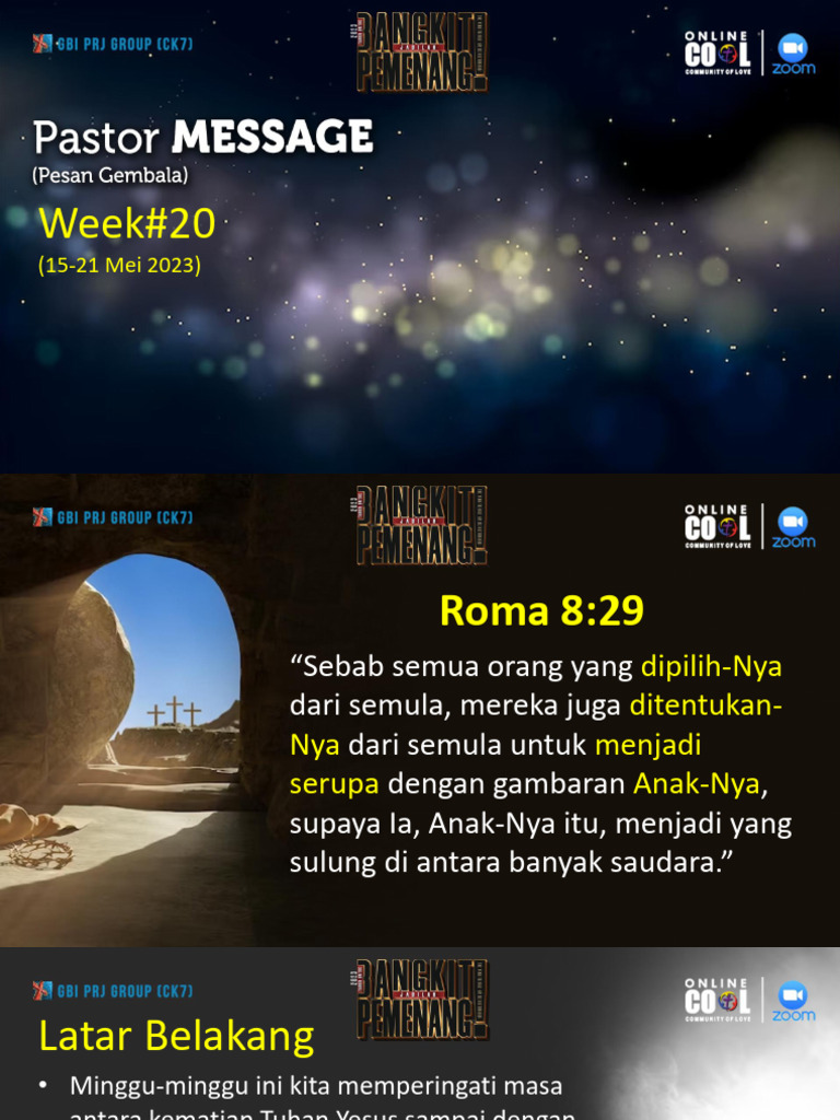 Week#20 2023 PastorMessage May FinalPPT | PDF