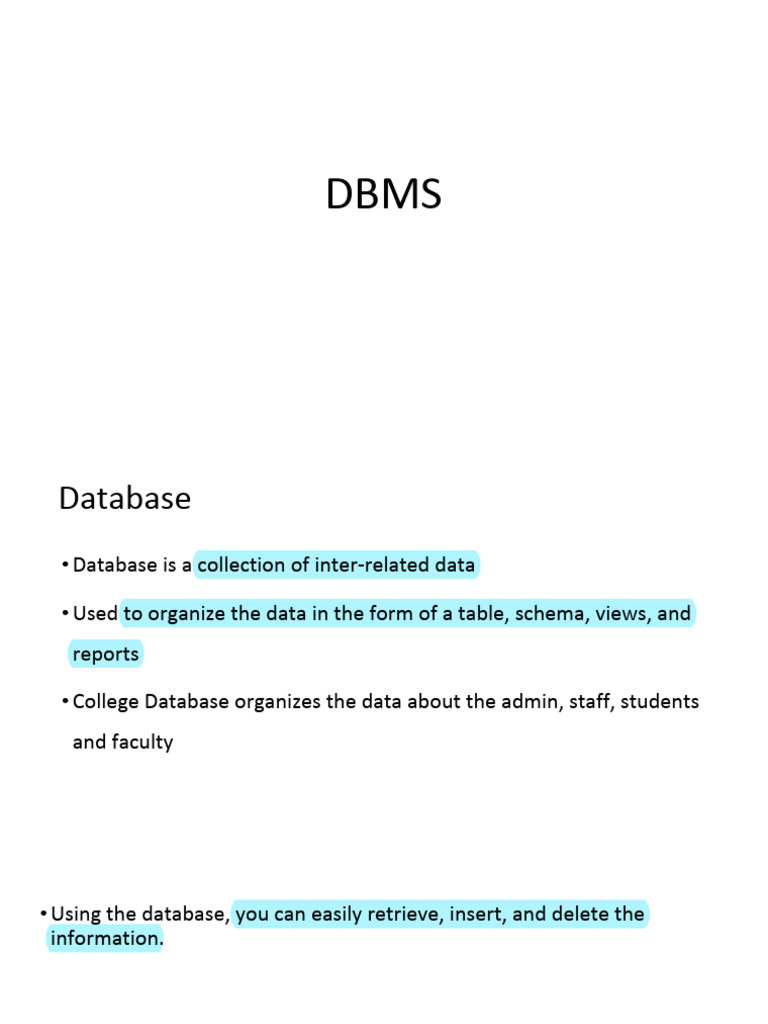 DBMS PPT REVISED | PDF DBMS PPT REVISED | PDF
