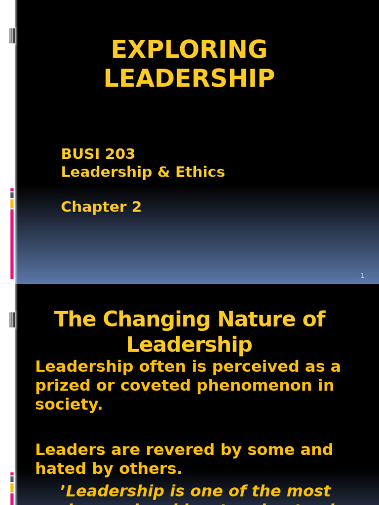 Exploring Leadership Chapter 2 Presentation | PDF