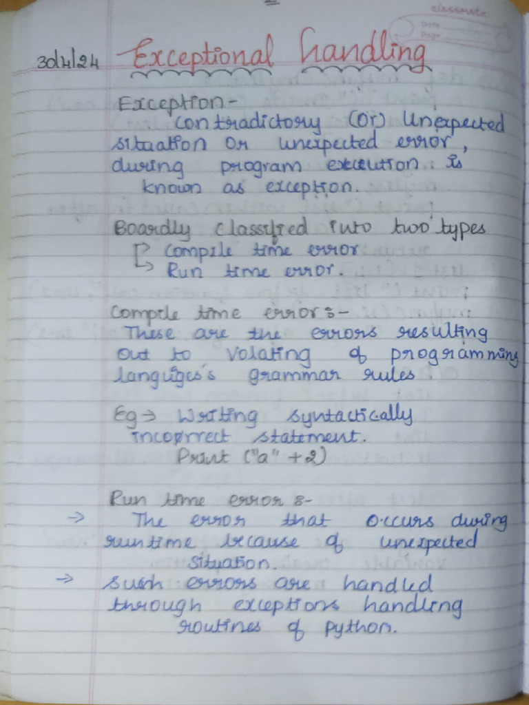 Exception Handling,Python Data Structures | PDF