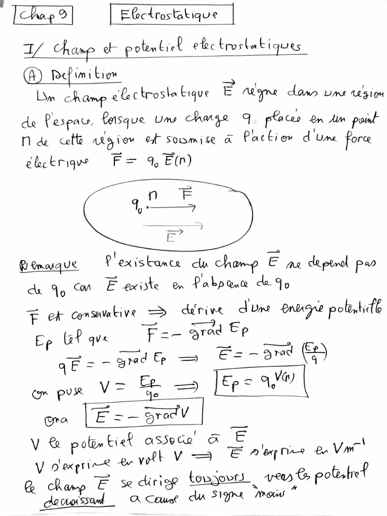 Chapitre 9 Electrostatique Hejrur | PDF