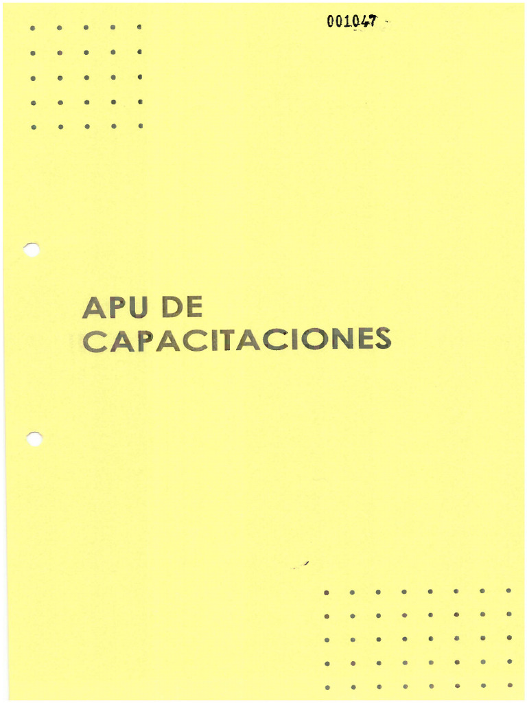 APU CAPACITACION | PDF