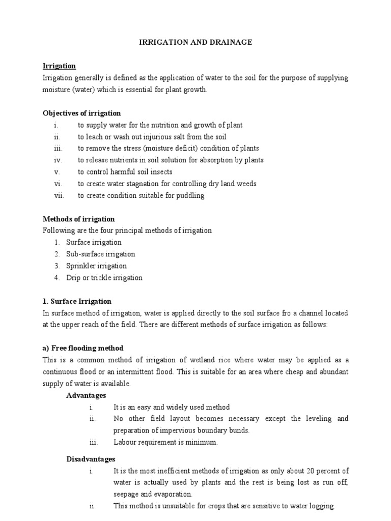 Irrigation & Drainage | PDF | Drainage | Irrigation