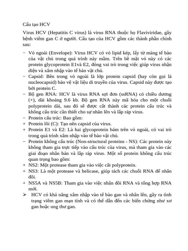 Cấu tạo HCV | PDF