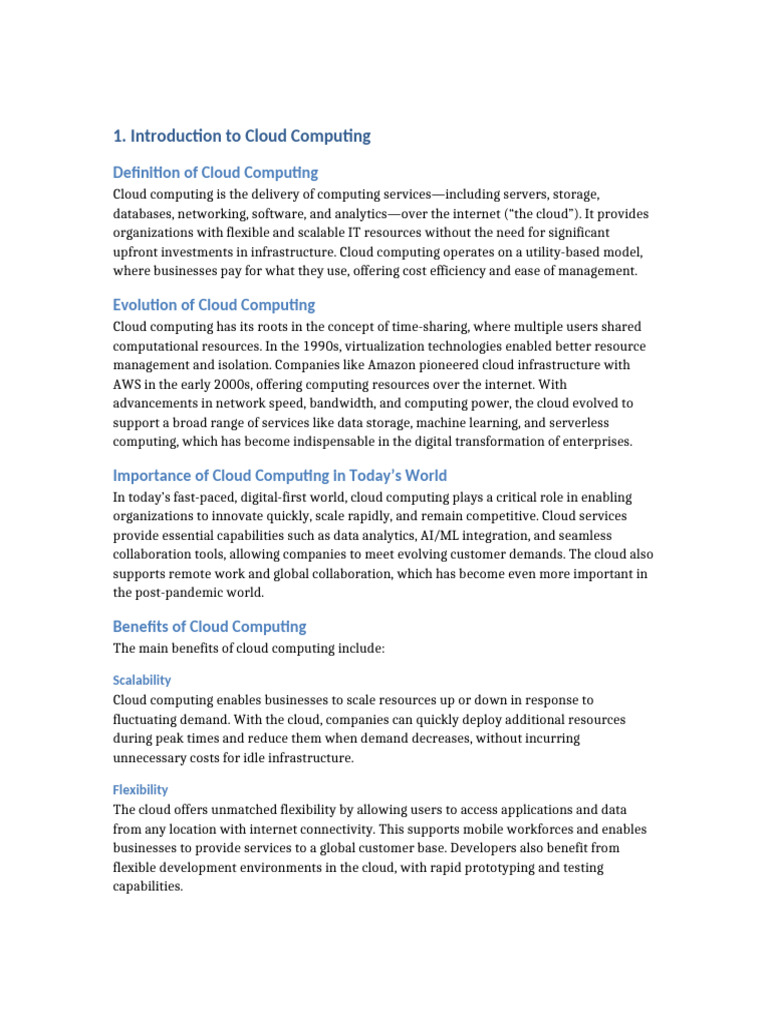 Expanded Cloud Computing Report | PDF