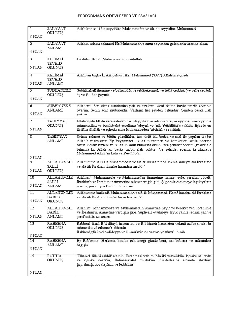 Performans Ödevi | PDF