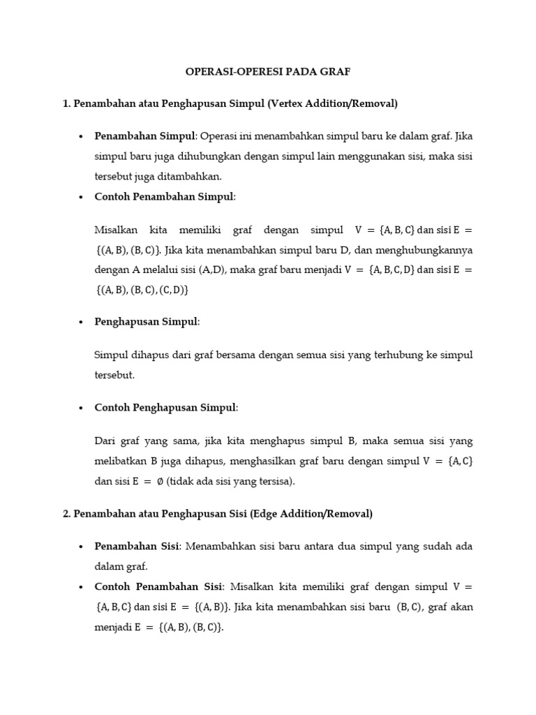 Tugas Operasi Pada Graf | PDF