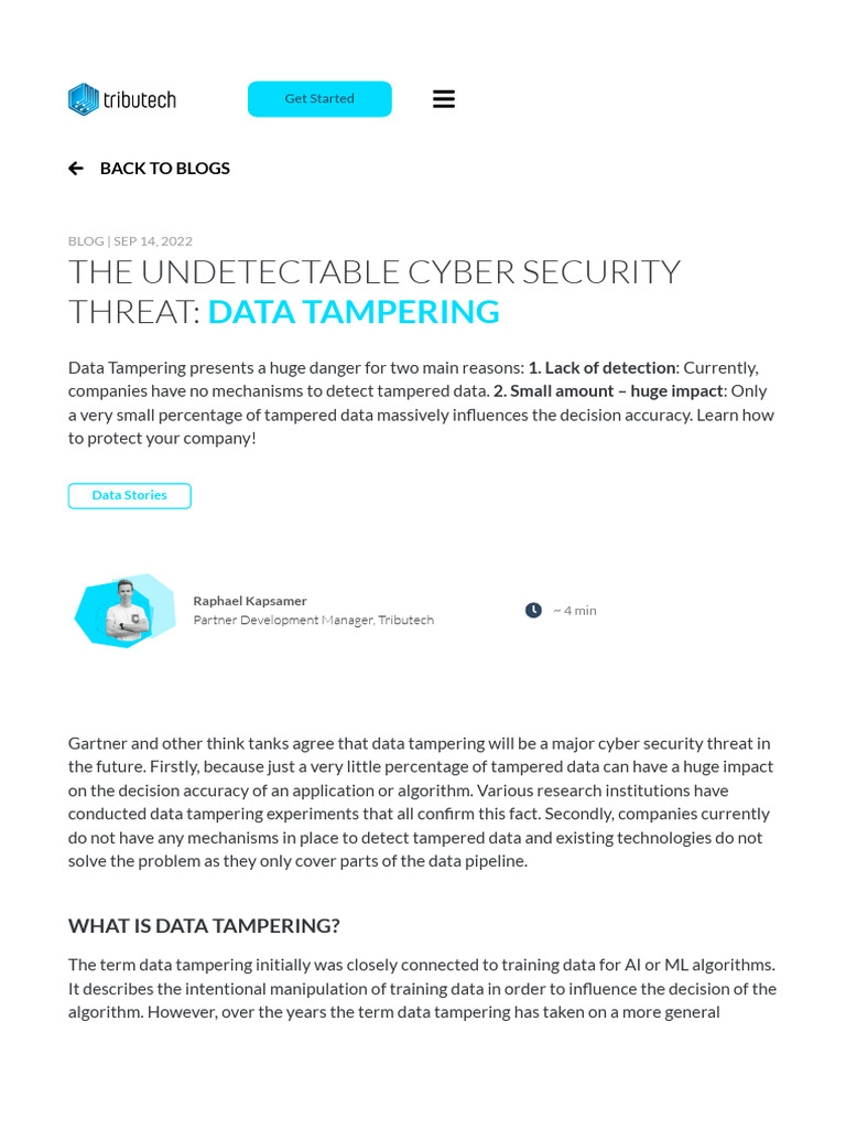 Data Tampering Attack | PDF