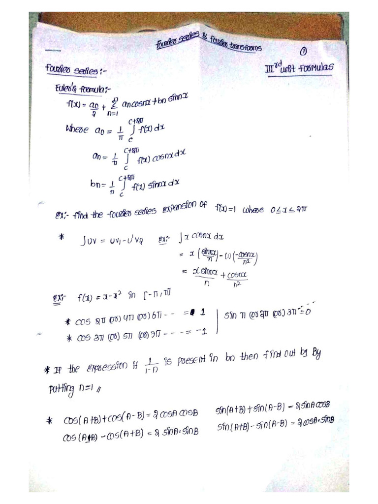 Jntuk r19 M3 Unit 3 Important Formulas | PDF