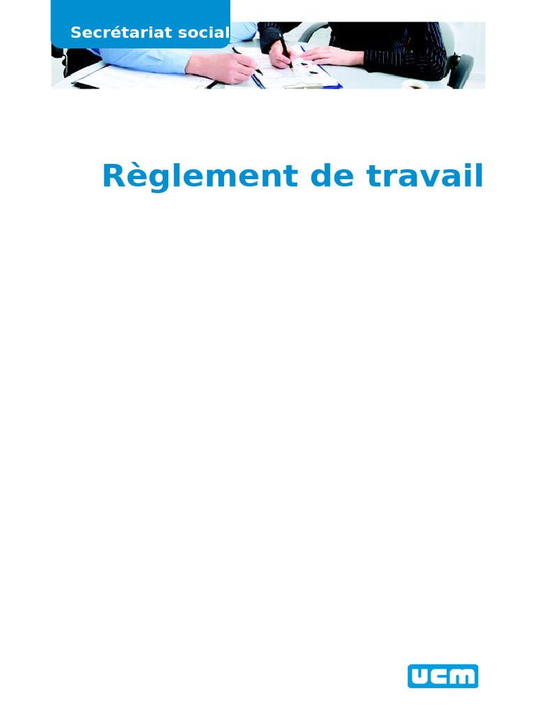 Règlement de Travail: Secrétariat Social | PDF