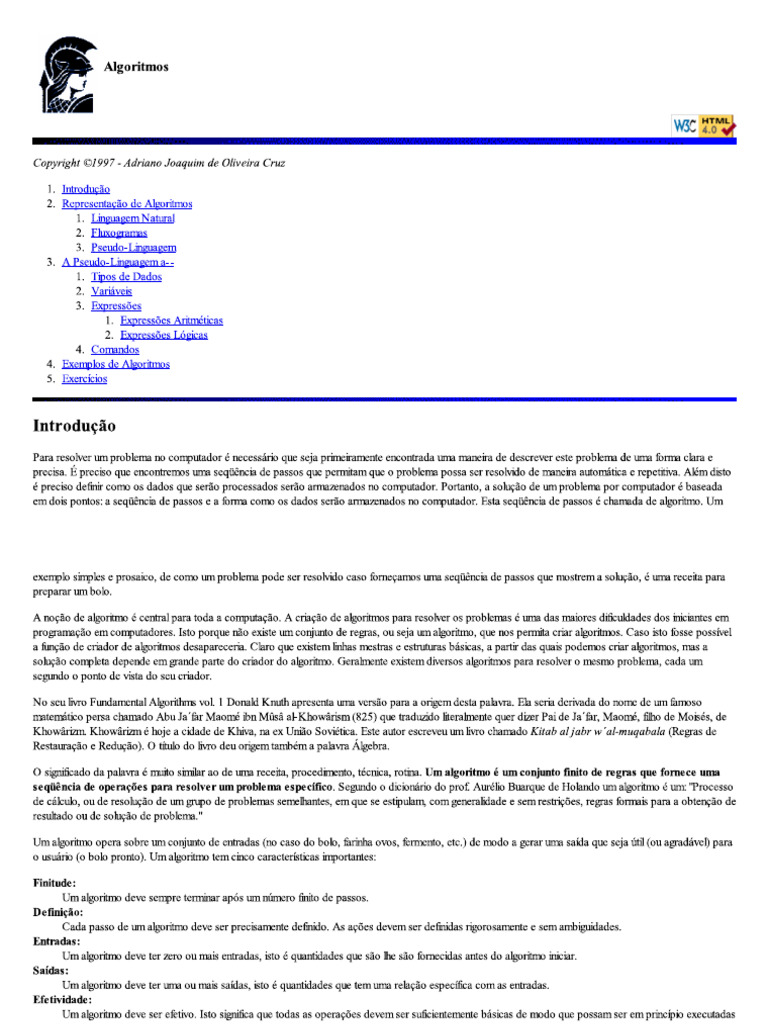 Algoritmo Completo | PDF