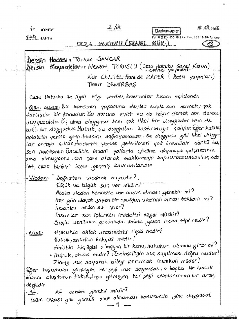 Ceza Genel Beta | PDF