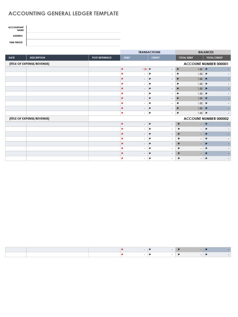Sample Ledger | PDF