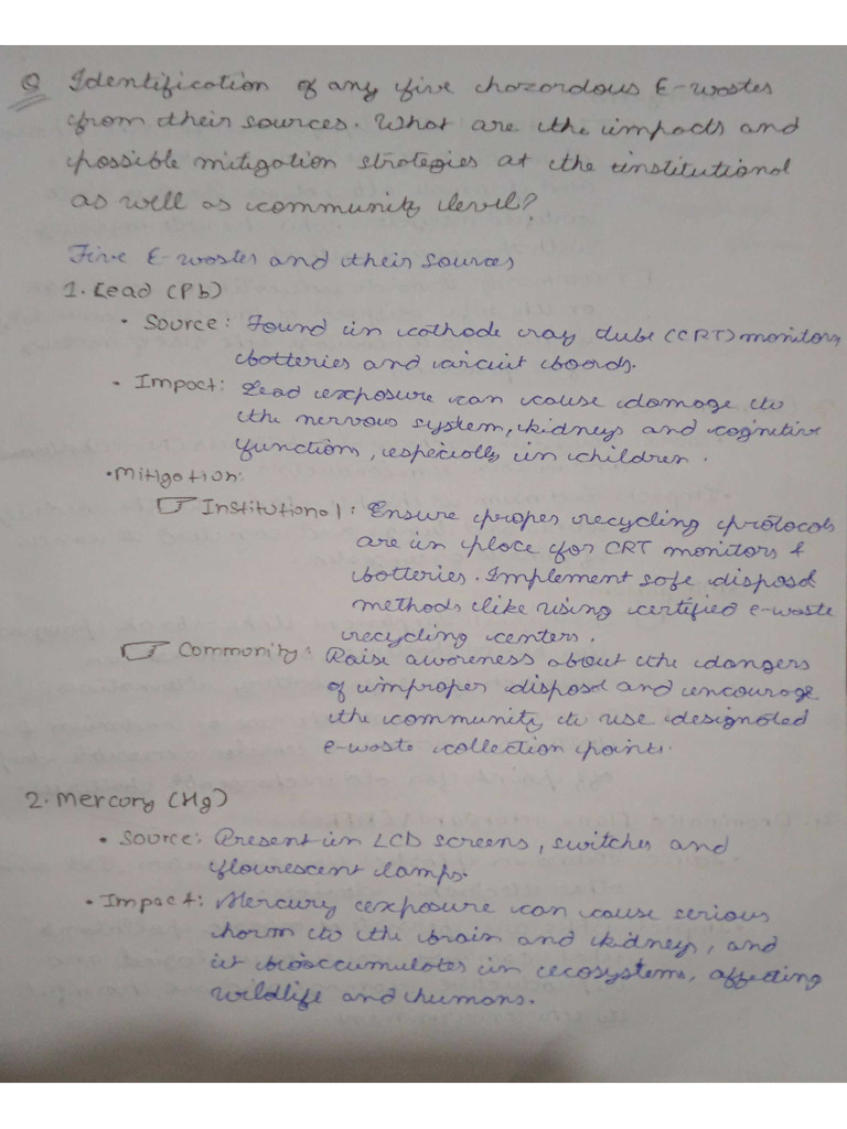 E Waste 1223 Assignment | PDF