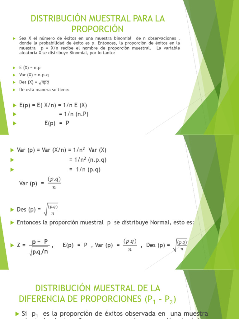 Distribución Muestral para La Proporción | PDF