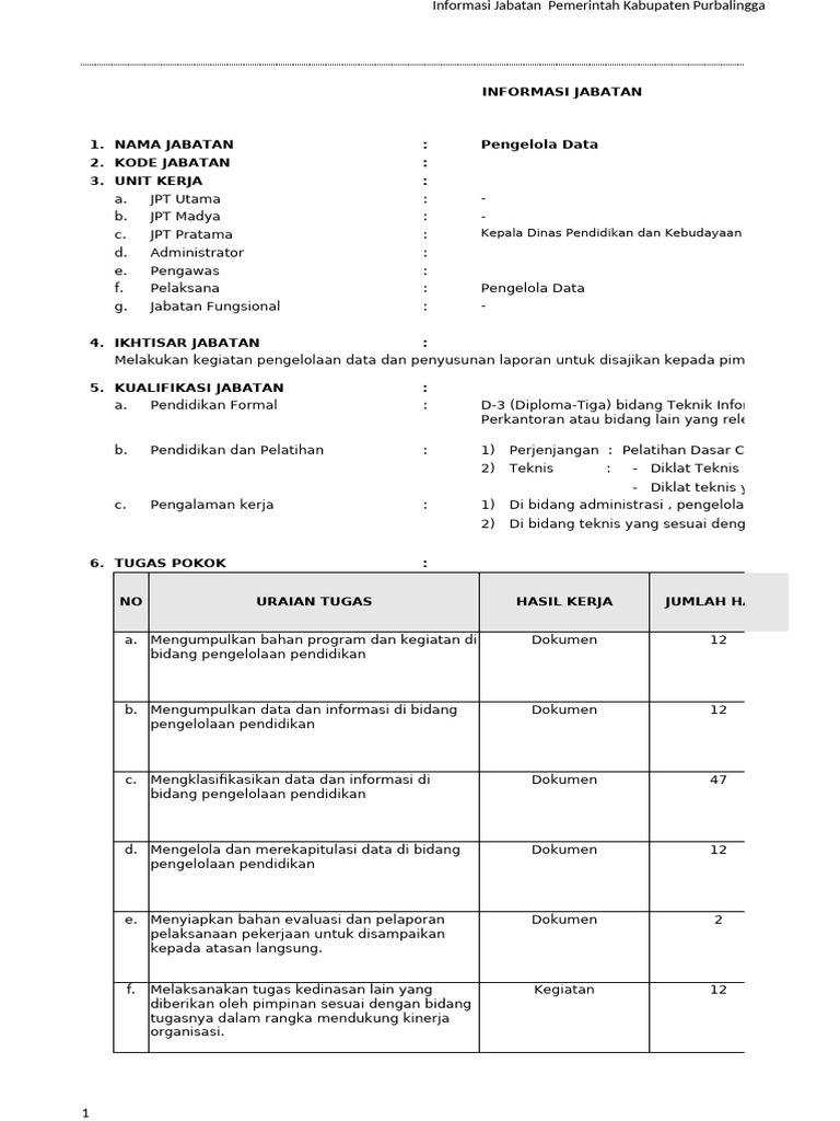 Pengelola Data | PDF
