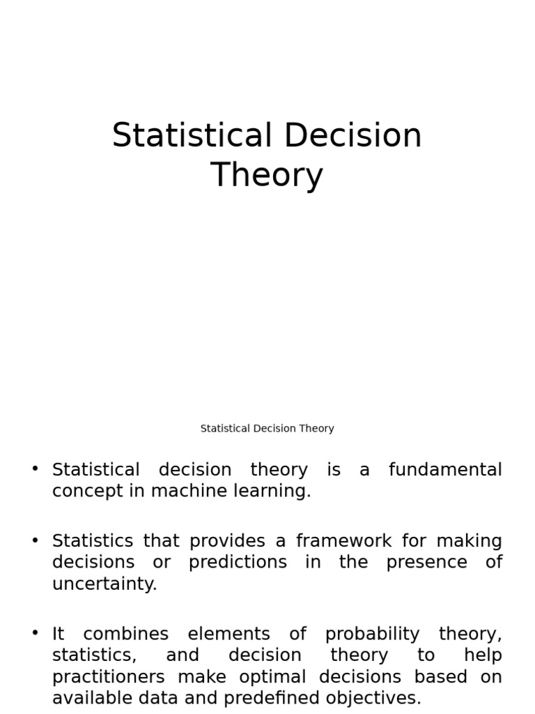Statistical Decision Theory | PDF