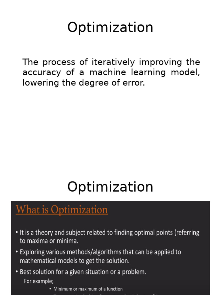 Optimization | PDF