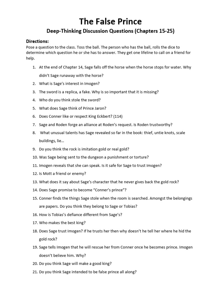 false prince 15-25 | PDF