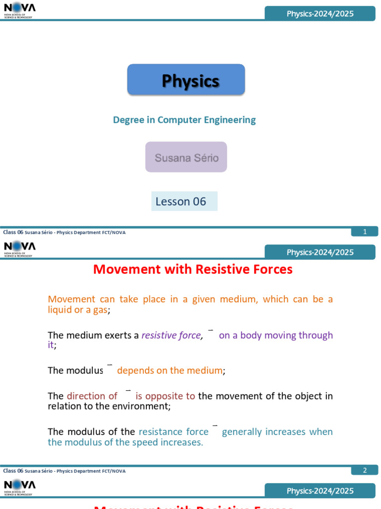 Lesson06 Fí Sica 24-25 (English (British) ) | PDF